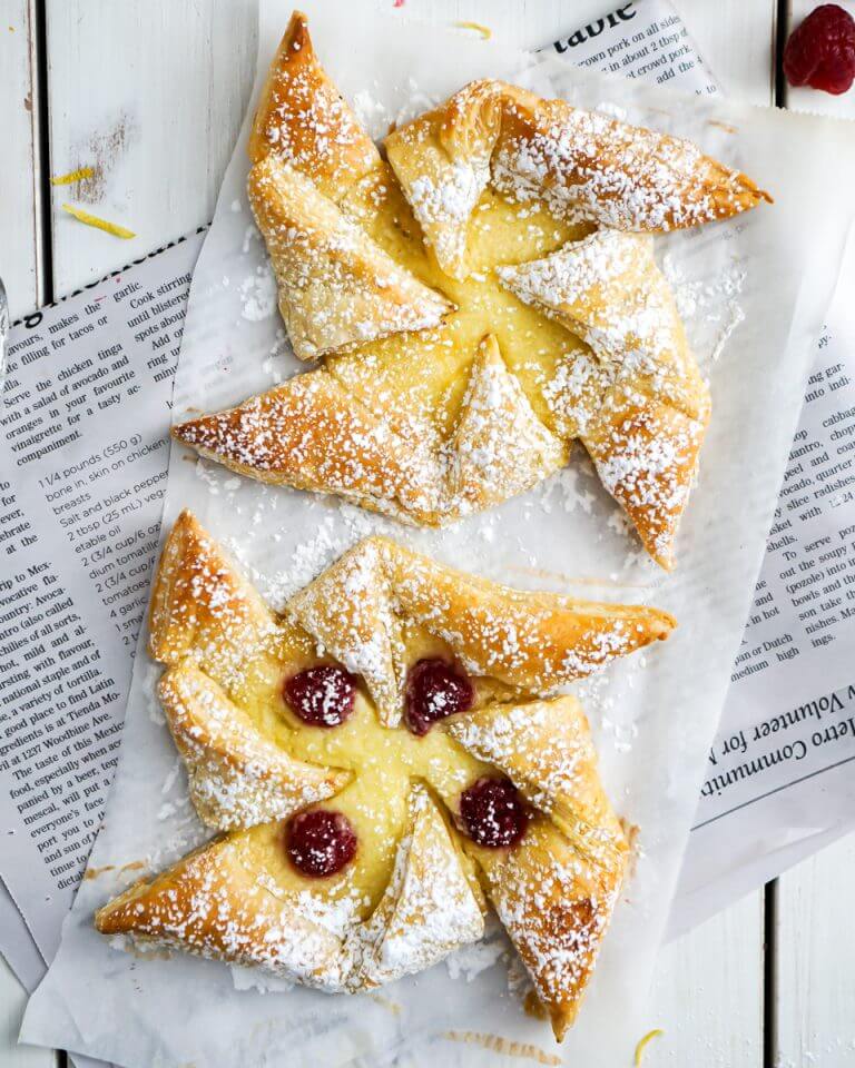 Lemon Cream Puff Pastry Pinwheels for Mornings - Baking for Friends